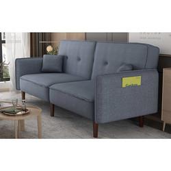 Cina Nuovo divano Loveseat in grigio ricinato Convertibile Futon Divano set di lino Divani con cuscino divano king size letto per cinque stelle in vendita