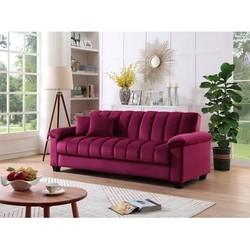 Cina Grande caricamento facile da assemblare a mano Loveseat Sleeper hotel blu velluto riconfigurabile divano letto con deposito in vendita