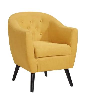 China Breathable Fabric Yellow Single Seater Sofa  Anti Fading Multipurpose for sale