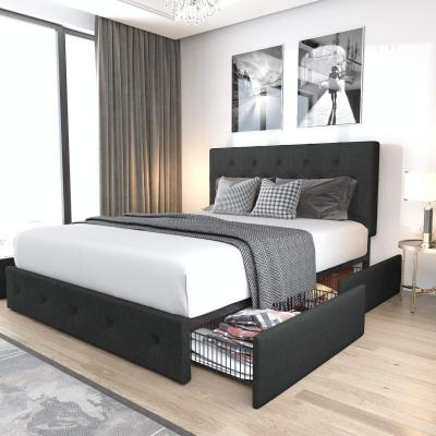 China Multipurpose Ottoman Storage Bed Practical Breathable With Drawers for sale