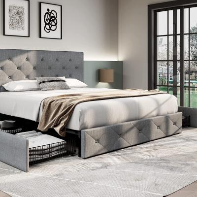 China Multipurpose Ottoman Storage Bed Practical Breathable With Drawers for sale