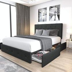 China Multipurpose Ottoman Storage Bed Practical Breathable With Drawers for sale