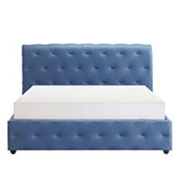 China Full Size Ottoman Storage Bed Multi Function Blue White Color for sale