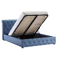China Full Size Ottoman Storage Bed Multi Function Blue White Color for sale
