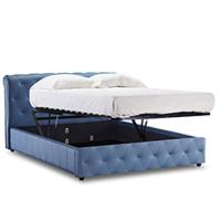 China Full Size Ottoman Storage Bed Multi Function Blue White Color for sale