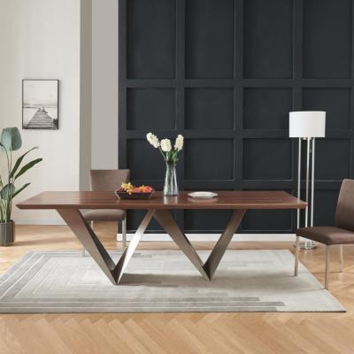 China High-quality Modern Metal Frame Living room Furniture  Solid Wood  Design  Dining Table sets for sale