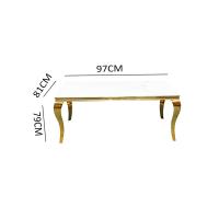 China Metal Golden Luxury Modern Dining Table Set Elegant Multi Function for sale