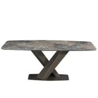 China Rectangle Luxury Modern Dining Table Set Minimalist Style Practical for sale