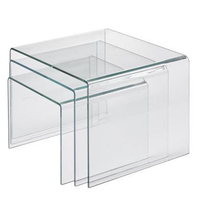 China Lightweight Coffee Cafe Tables Glass Material Multipurpose Practical for sale
