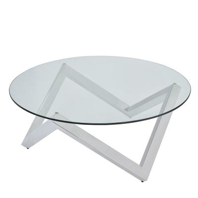 China Lightweight Coffee Cafe Tables Glass Material Multipurpose Practical for sale