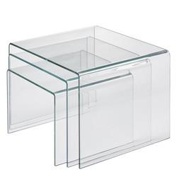 China Lightweight Coffee Cafe Tables Glass Material Multipurpose Practical for sale
