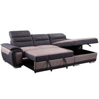 China Corner Durable Folding Sofa Bed With Storage Multiscene With Chenille Cover for sale