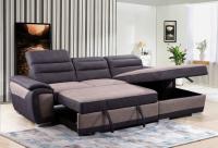China Corner Durable Folding Sofa Bed With Storage Multiscene With Chenille Cover for sale