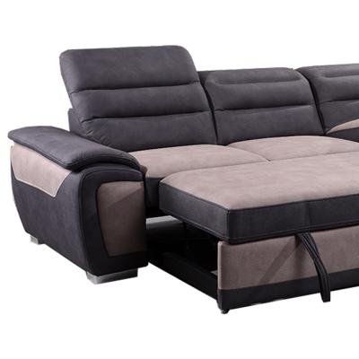 Cina Piegatura durevole d'angolo Sofa Bed With Storage Multiscene con la copertura della ciniglia in vendita
