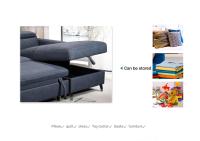 China Hotel Workshop Folding Sofa Bed With Storage Multifunctional for sale