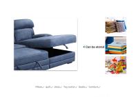 China Multipurpose Pull Out Sectional Couch Bed Practical For Living Room for sale