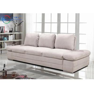 Cina Modello Europa Sofa di tessuto morbido da 3 posti Mobili a braccio regolabile Sofà moderno Letto con deposito in vendita