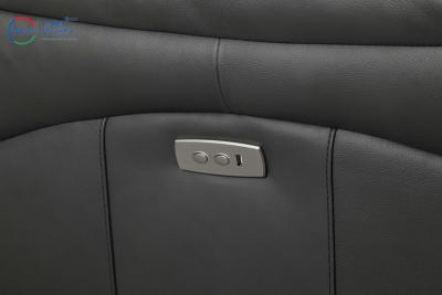Cina 21189 Stile aziendale regolabile Casa Arredamento soggiorno Arredamento di cuoio Divano Set Grigio Nero in vendita