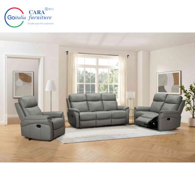Cina 21189 Stile aziendale regolabile Casa Arredamento soggiorno Arredamento di cuoio Divano Set Grigio Nero in vendita