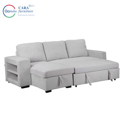 Cina Moderno design soggiorno angolo divano letto con deposito per tessuti a colori personalizzabili in vendita