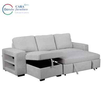 Cina Moderno design soggiorno angolo divano letto con deposito per tessuti a colori personalizzabili in vendita