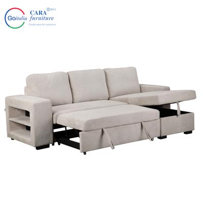 Cina Moderno design soggiorno angolo divano letto con deposito per tessuti a colori personalizzabili in vendita