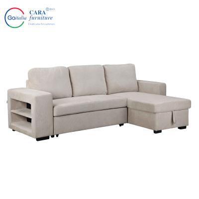 Cina Moderno design soggiorno angolo divano letto con deposito per tessuti a colori personalizzabili in vendita