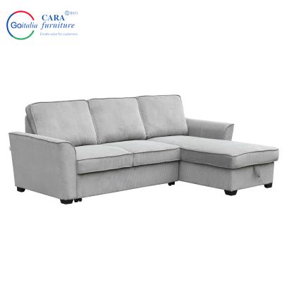 Cina Richiesta del cliente Morden Design Style 3 posti divano francese blu letto con funzione di stoccaggio in vendita