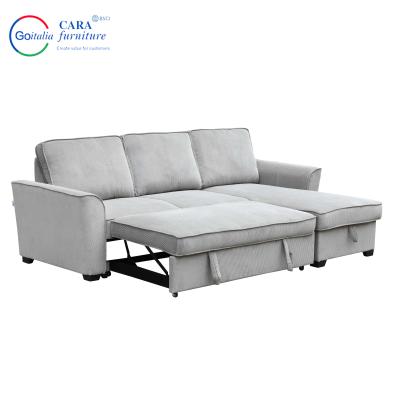Cina Richiesta del cliente Morden Design Style 3 posti divano francese blu letto con funzione di stoccaggio in vendita