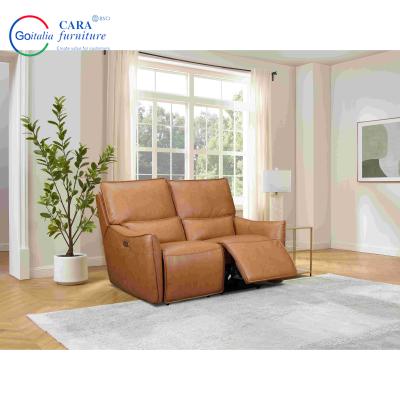 Cina Comodo Divano di colore caramello Modern Recliners Set Legno Divano Recliner Elettrico in vendita
