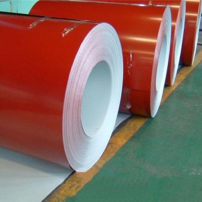 China 600mm 26 GA 201 Painted Steel Coil In Red Color for sale
