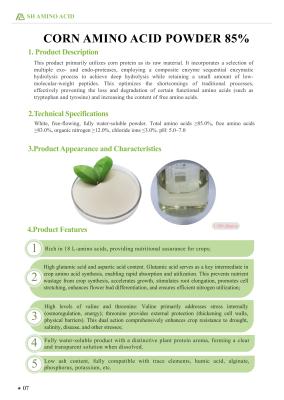 China Plant-based Fertilizer And Feed Additive Derived From Fermented Corn Protein  Amino Acid Powder 85% for sale