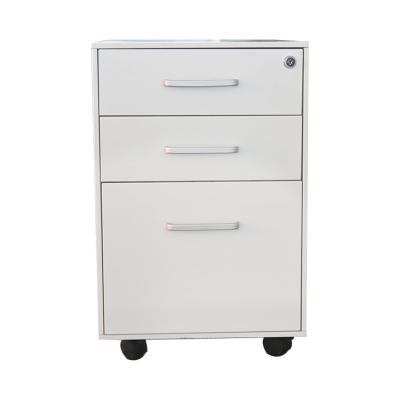 China Customized 3 drawer mobile cabinet, mobile pedestal, brand lock, fold key, non-knock down structure for sale