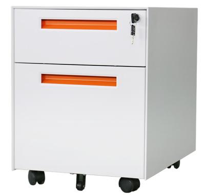 China Storage office mobile cabi with cushion small pedestal filing cabinet, 3 section slide way, fold key, Size:490x380x500mm for sale