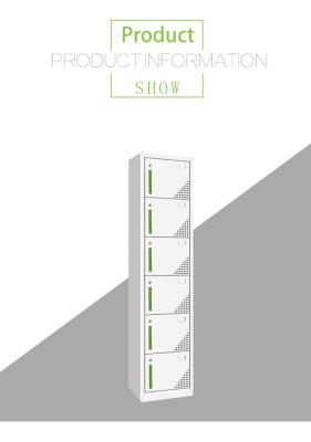 China Professional design 6 door vertical metal locker for storage using for sale