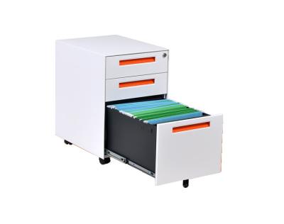 China Office Furniture 3 Drawer Mobile Pedestal, 3 section slide way office Filing Cabinet, desk organizer, stationery storage for sale