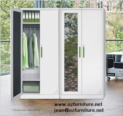 China Home use steel locker with mirror in modern design and popular style, waterproof storage steel filling cabinet for sale