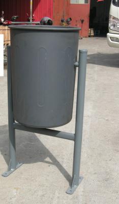 China Cubo de la basura redondo del metal en venta