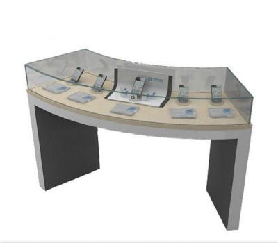 China Gabinete de exhibición de cristal de madera para vender el teléfono móvil diseñado moderno en venta