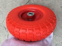 China Black Yellow Orange Solid PU Foam Wheels For Barrow for sale