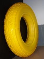 China 350-400mm PU Foam Wheels Diamond Pattern For Trolley for sale