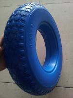 China 350-400mm PU Foam Wheels Diamond Pattern For Trolley for sale