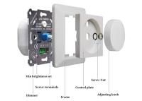China European Standard Thyristor Dimmer Switch Rear Cut 200W fireproof for sale