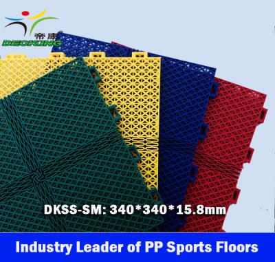 China Portable Sport Floor，Interlock PP Sport Tiles， Eco Friendly Sport Floor for sale