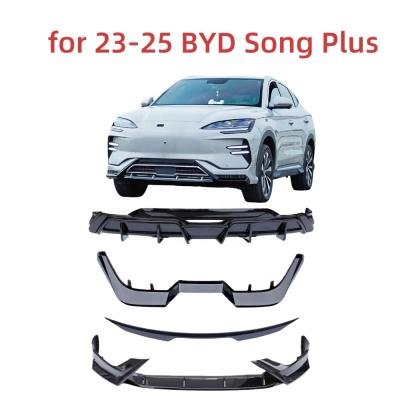 China Compatible 2017-2020 BYD Song PLUS Front Splitter Body Kit Rear Spoiler Rear Bumper Tail Lip Front/Rear Lip Plastic ABS for sale