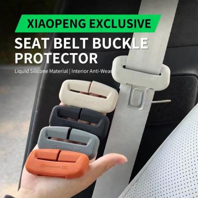 China For Xiaopeng G6/G9/P7+/M03 Safety Belt Silicone Protective Cover Anti-collision Card Head Interior Accessories for sale