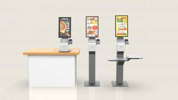 21.5 Inch Self Ordering Machine With Thermal Printer And QR Scanner Credit Card Reader 0