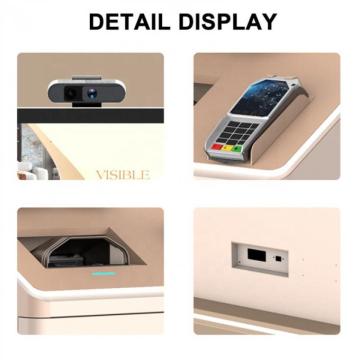 Hotel Airport Self Service Kiosk With Touch Screen POS Cash Payment Receipt Printer Camera Passport Scanner 22