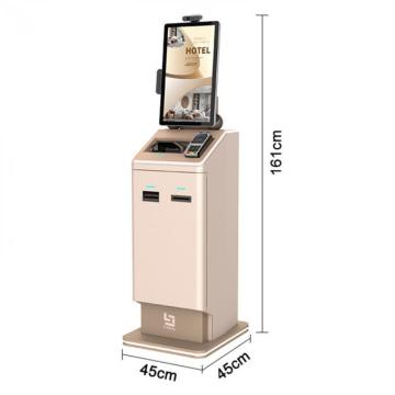 Hotel Airport Self Service Kiosk With Touch Screen POS Cash Payment Receipt Printer Camera Passport Scanner 34