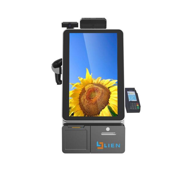 Quality Restaurant Thermal Printer Self Check In Kiosk Touch Screen Desktop 10.1inch for sale